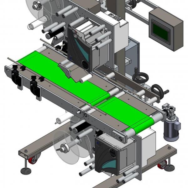 CND-N | Top and Bottom Labeling System with Split Belt